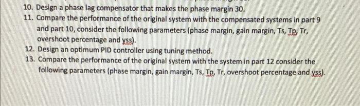 Control systems MATLAB (5) Note: In all questions | Chegg.com