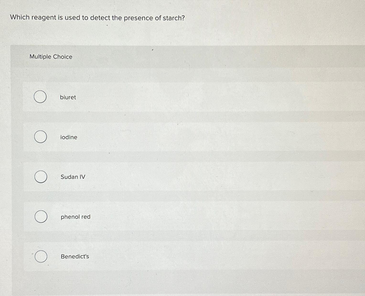 Solved Which reagent is used to detect the presence of | Chegg.com