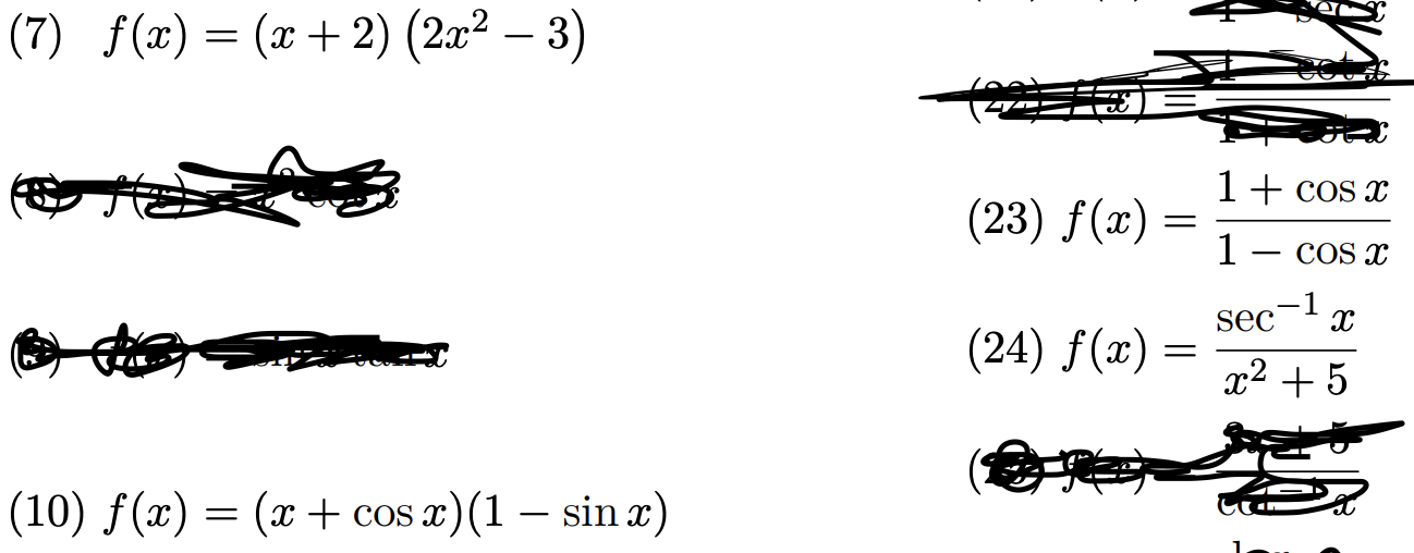 Solved Find f'(x) for each | Chegg.com Solved Find f'(x) for each | Chegg.com
