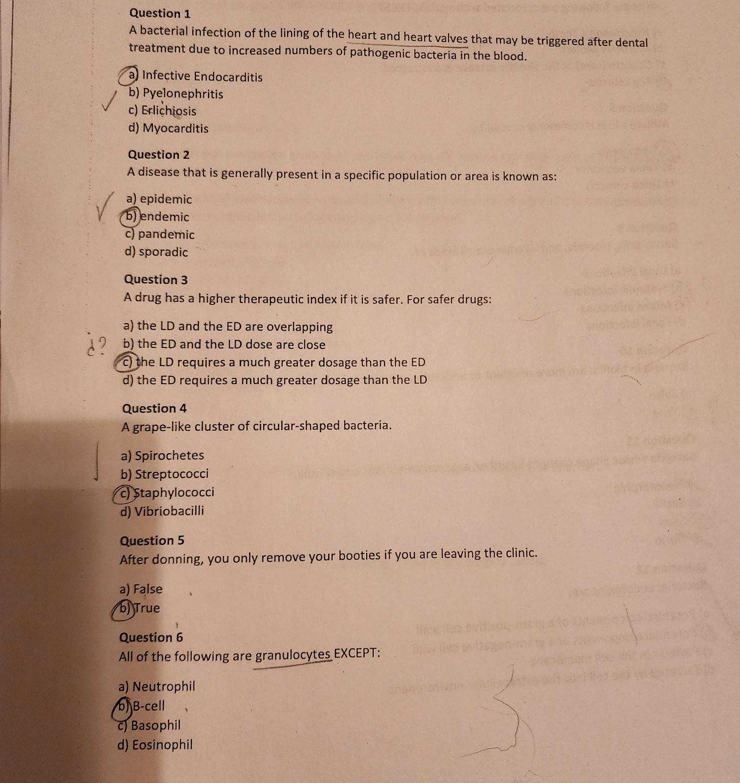 Solved Question 1A bacterial infection of the lining of the | Chegg.com