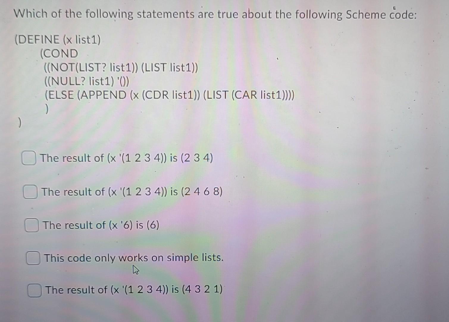 Solved Question 4 (3 points) Saved int increment(int input) | Chegg.com