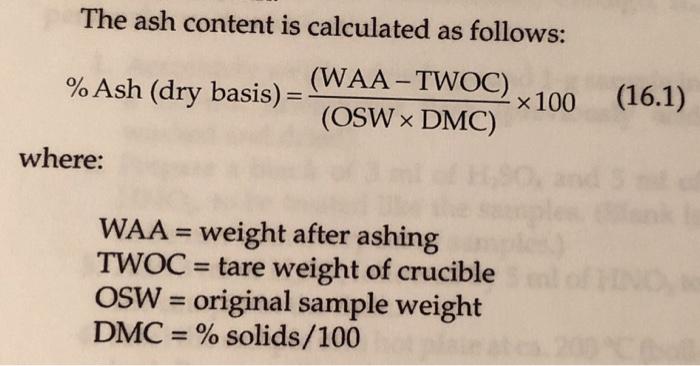 the first picture is the raw data for ash | Chegg.com
