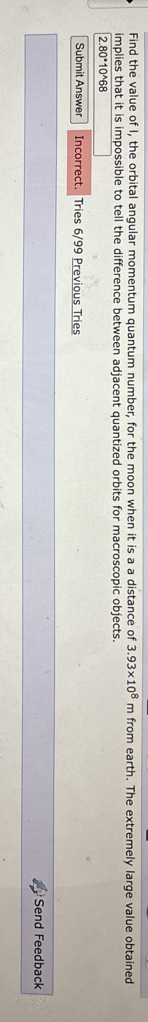 Solved Find the value of I , ﻿the orbital angular momentum | Chegg.com