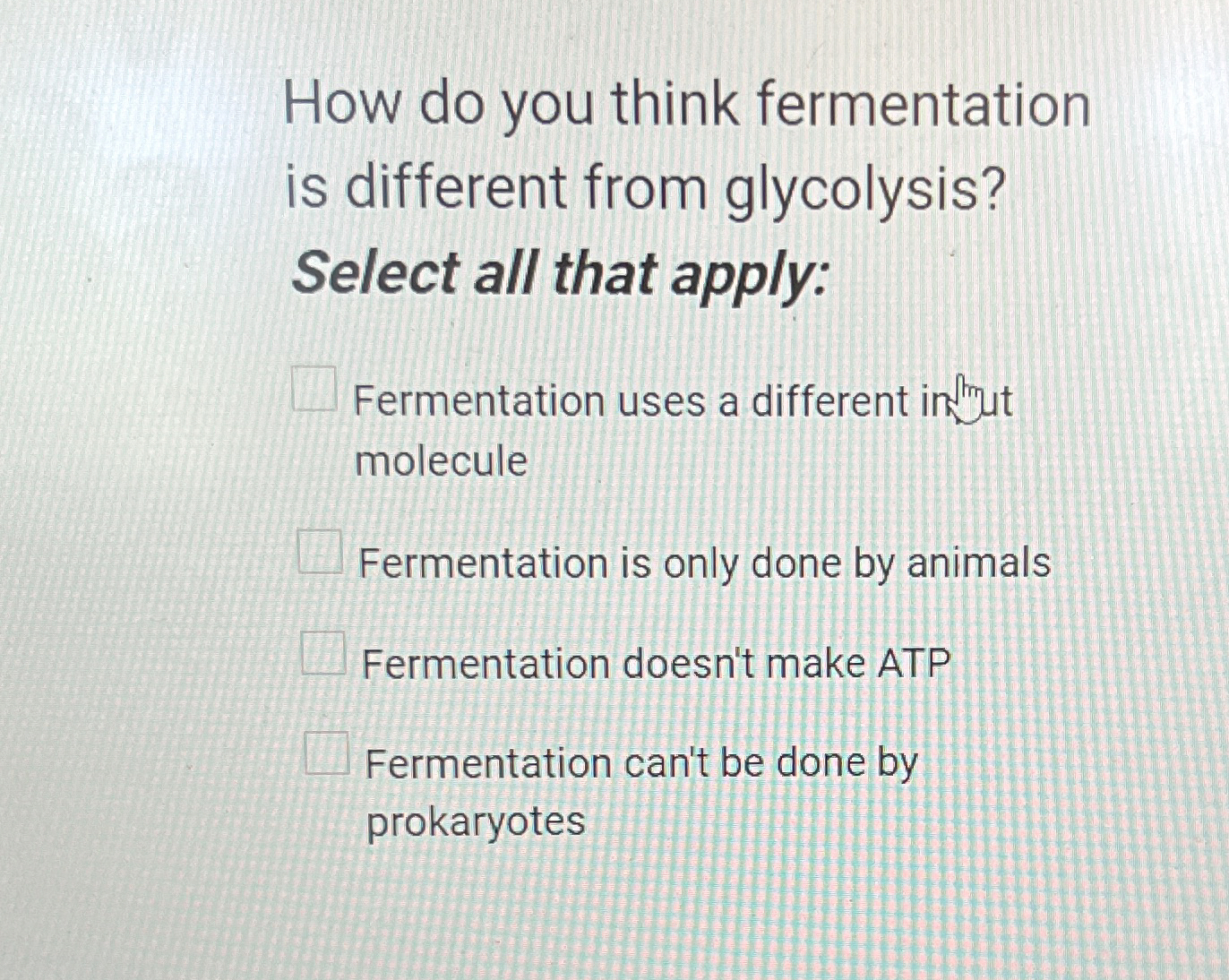 Solved How do you think fermentation is different from | Chegg.com