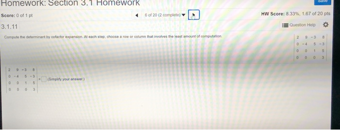 Solved Homework Section 3 1 Homework Score 0 Of 1 Pt 6 Of
