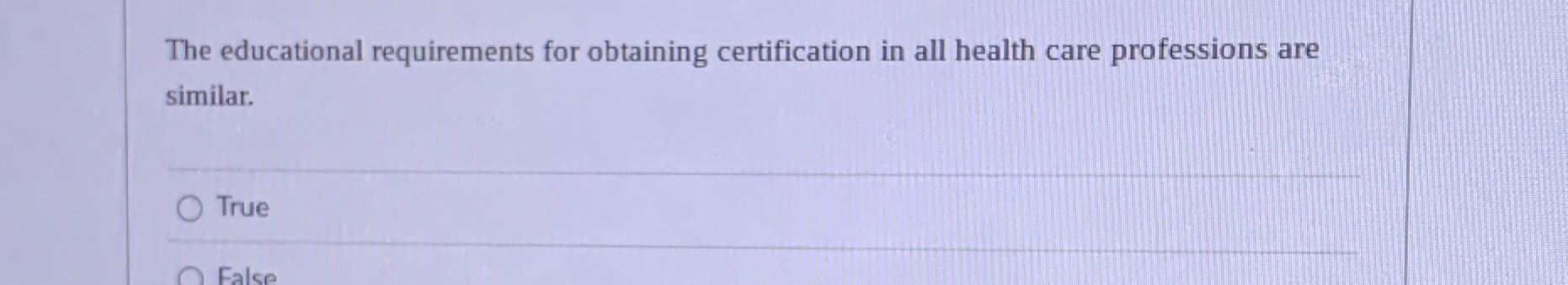 Solved The educational requirements for obtaining | Chegg.com