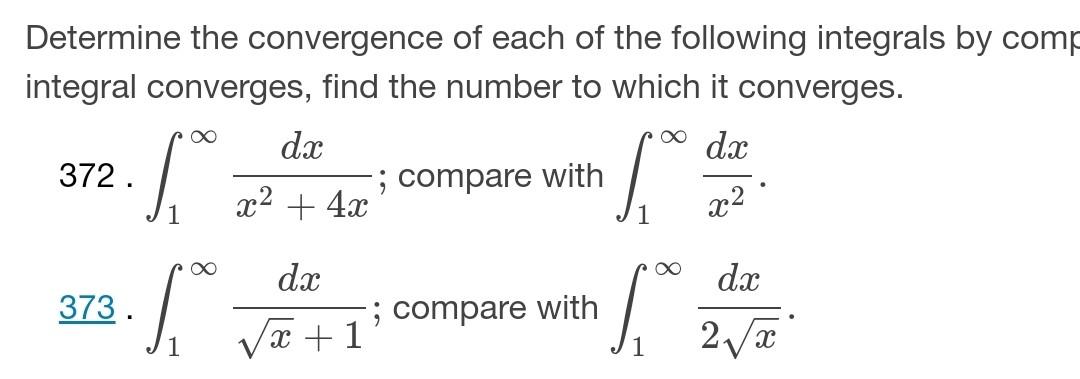 Solved Determine the convergence of each of the following | Chegg.com