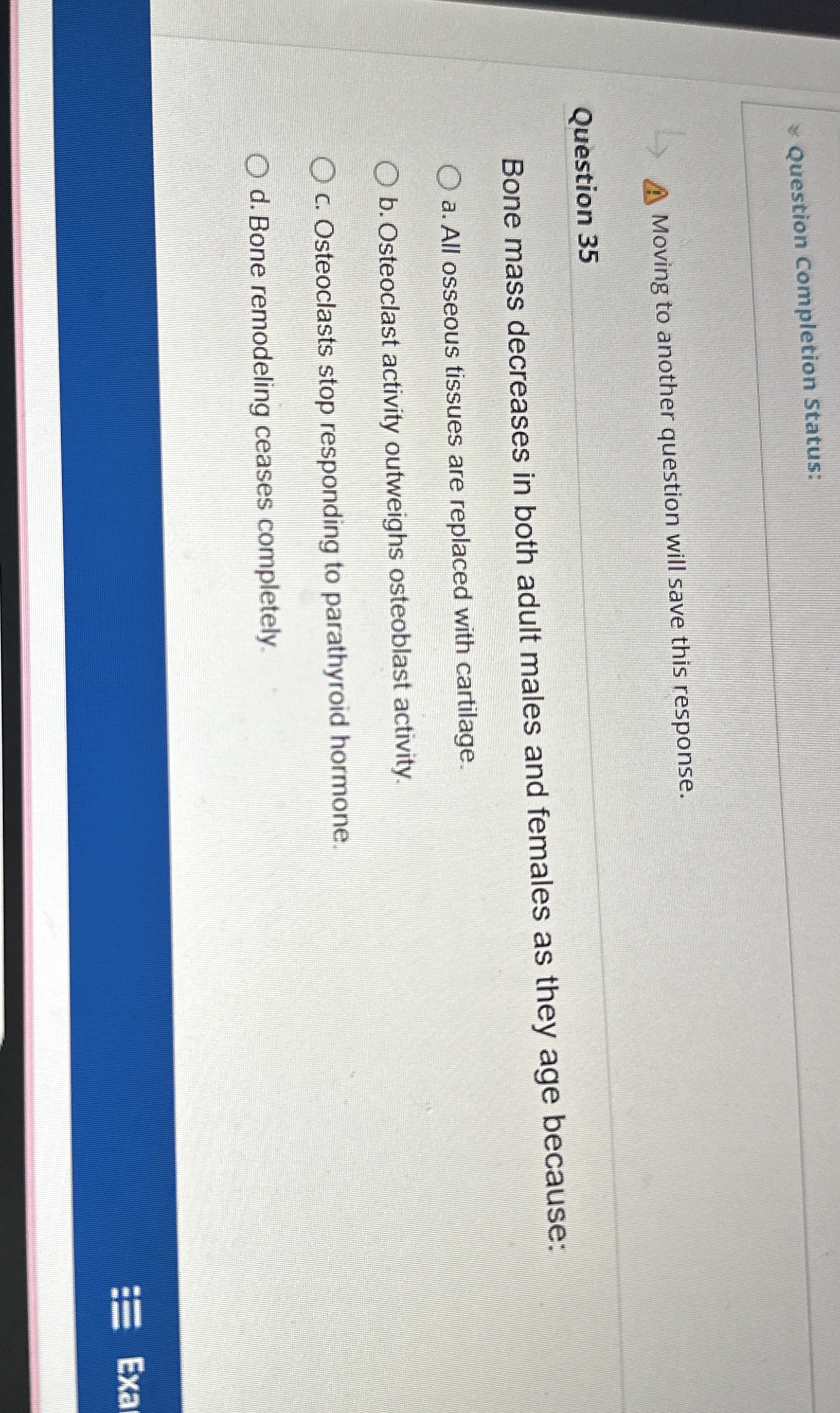 Solved Question Completion Status:Moving to another question | Chegg.com