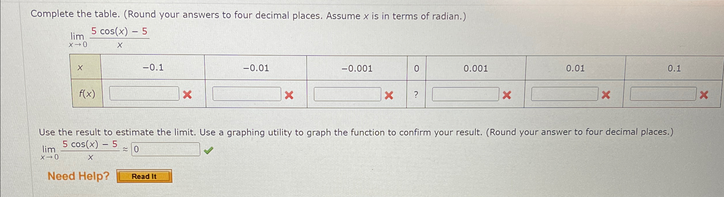 Solved Complete the table. (Round your answers to four | Chegg.com
