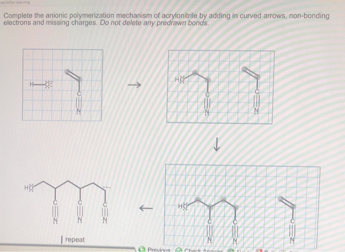 Solved Complete the anionic polymerization mechanism of | Chegg.com