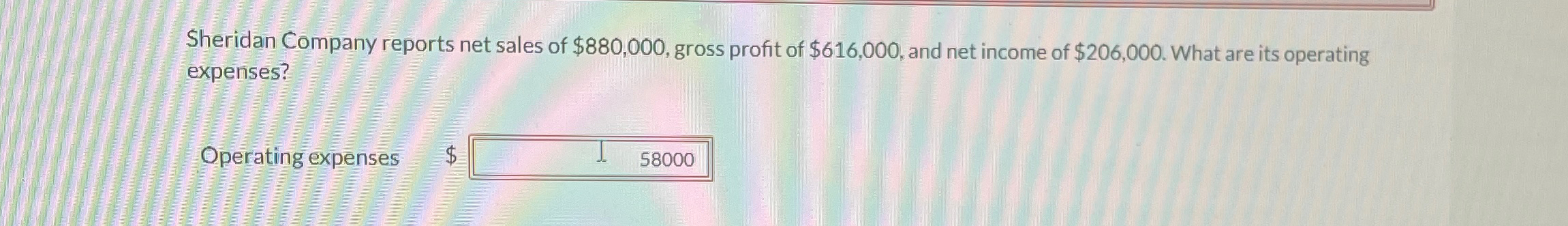 Solved Sheridan Company reports net sales of $880,000, | Chegg.com