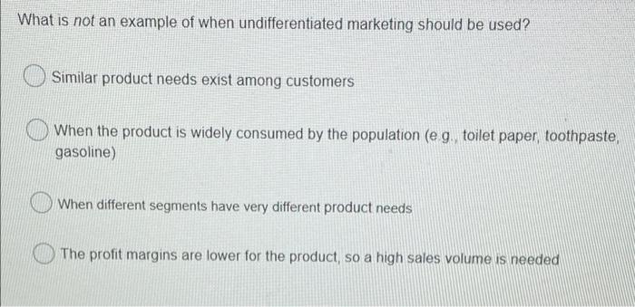 Solved What is not an example of when undifferentiated | Chegg.com