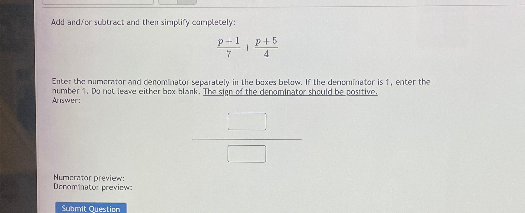 Solved Add and/or subtract and then simplify | Chegg.com