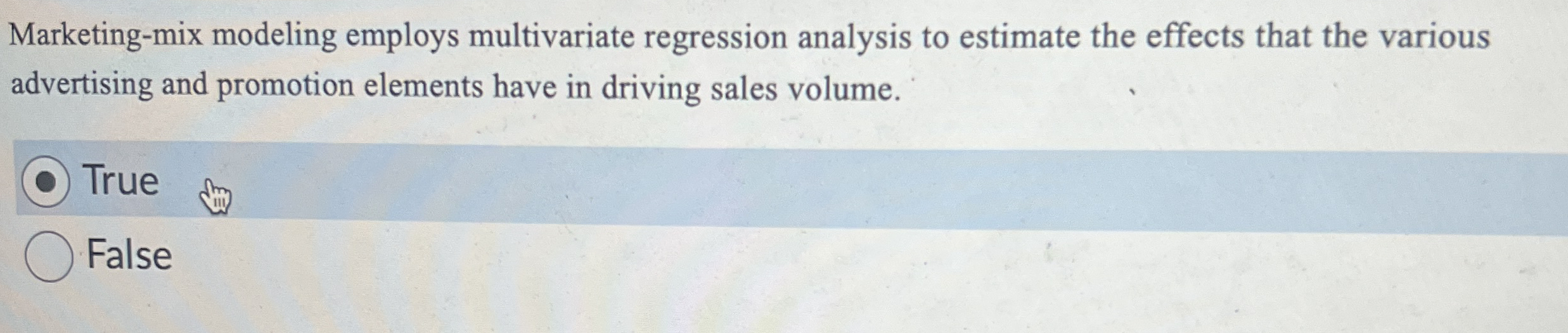Marketing-mix modeling employs multivariate | Chegg.com