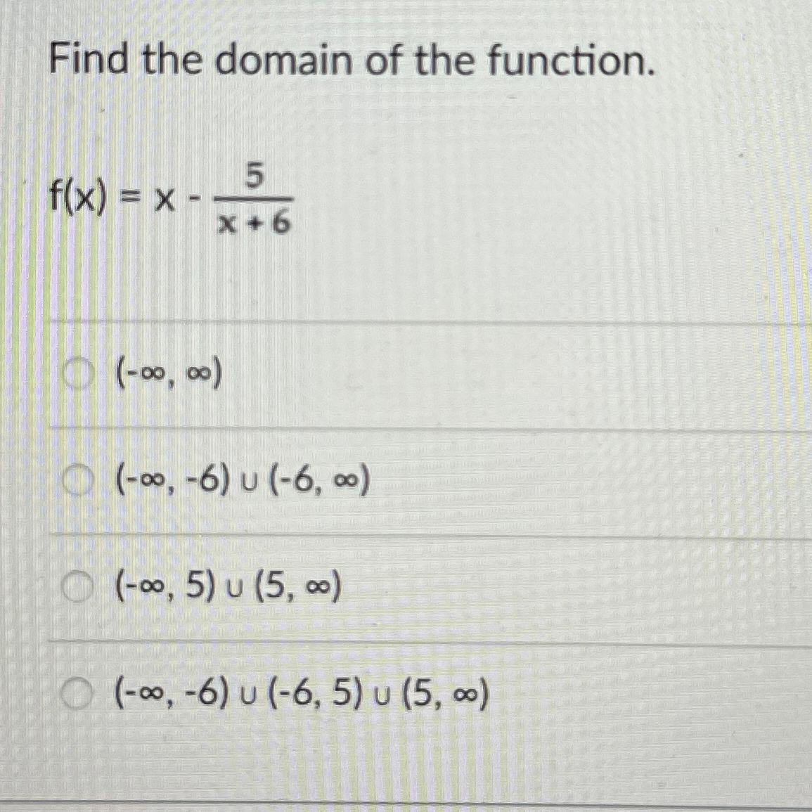 Solved Find the domain of the | Chegg.com