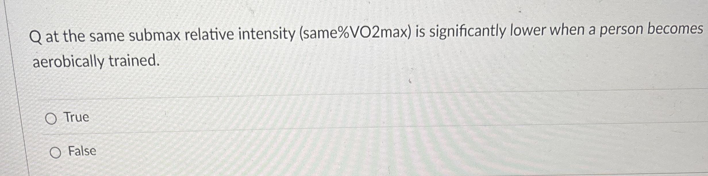 Solved Q at the same submax relative intensity (same%VO2max) | Chegg.com