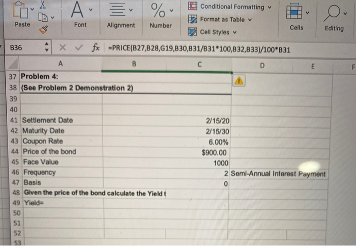 Solved X Au % Paste Conditional Formatting Format as Table | Chegg.com