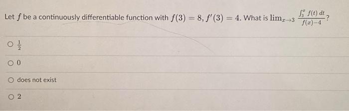 Solved Let f be a continuously differentiable function with | Chegg.com
