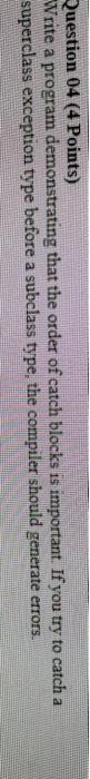 Solved Question 04 (4 Points) Write a program demonstrating | Chegg.com