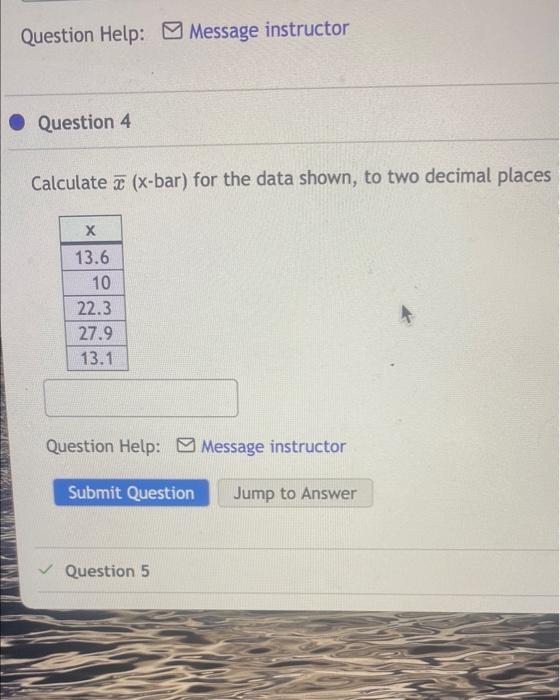 Solved Question Help: Message instructor Question 4 | Chegg.com