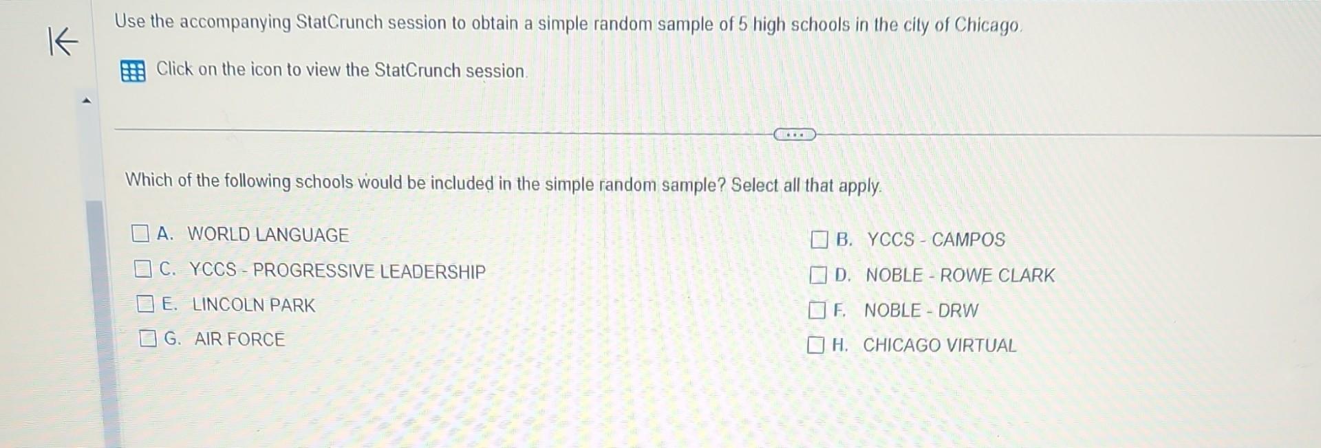 Solved Use the accompanying StatCrunch session to obtain a | Chegg.com