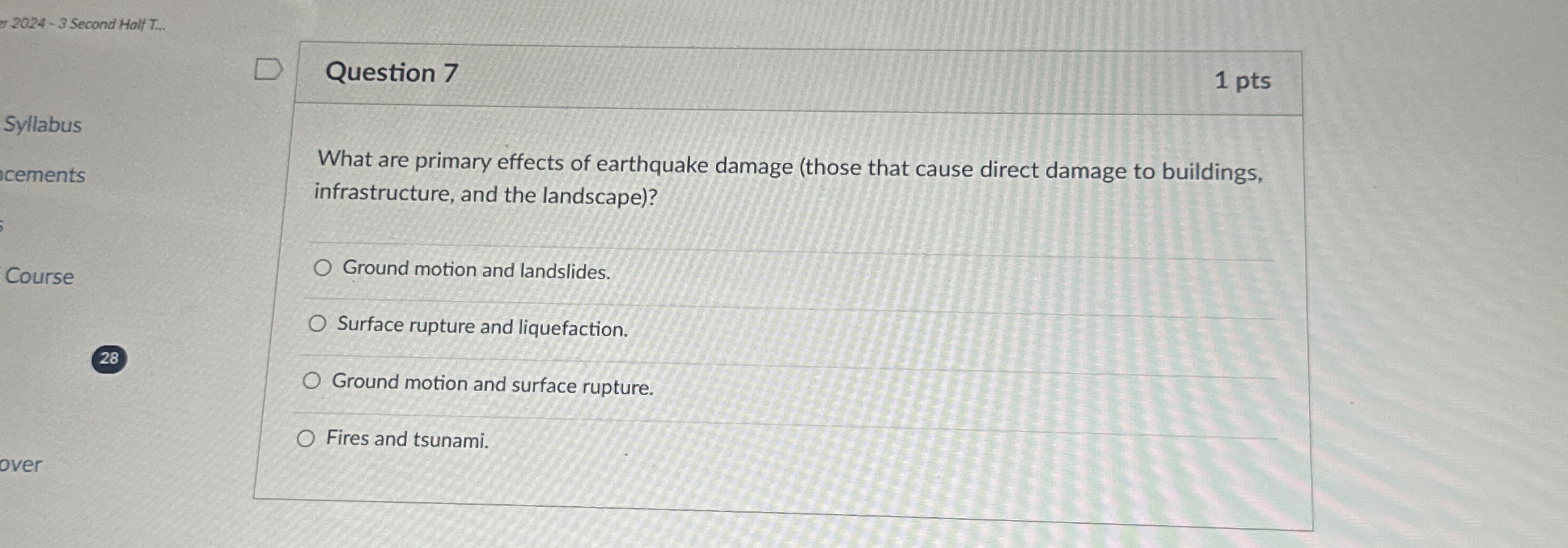 Solved 2024-3 ﻿Second Half T...Question 71 | Chegg.com