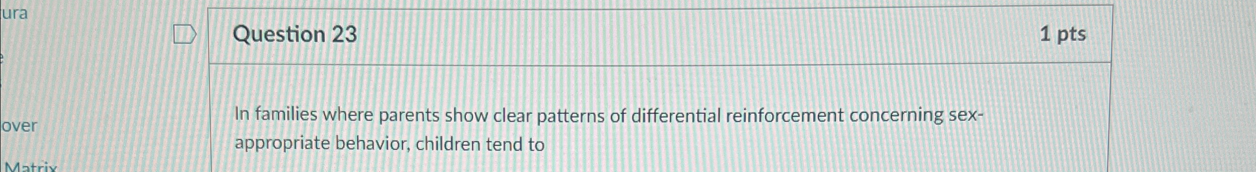 Solved Question 231 ﻿ptsIn families where parents show clear | Chegg.com