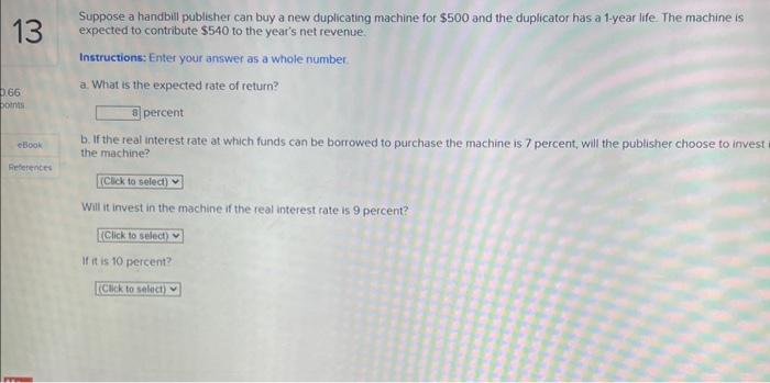 Solved Suppose a handbil publisher can buy a new duplicating | Chegg.com