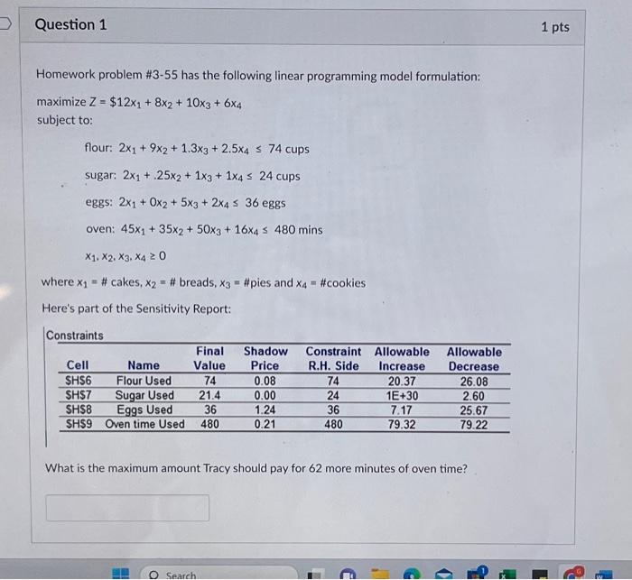 Solved Homework problem \#3-55 has the following linear | Chegg.com