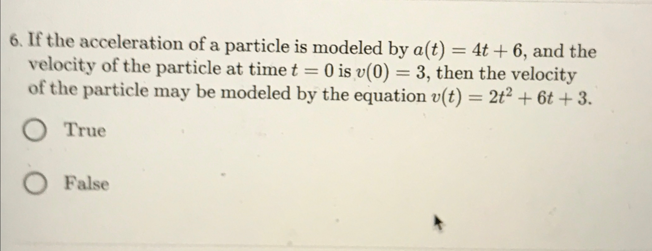 Solved If the acceleration of a particle is modeled by | Chegg.com