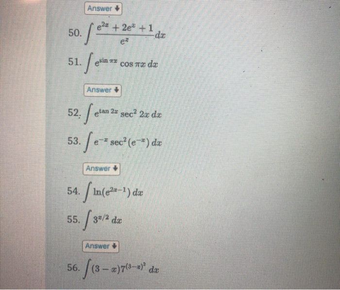 Solved Finding an Indefinite Integral in Exercises 9. 10. | Chegg.com