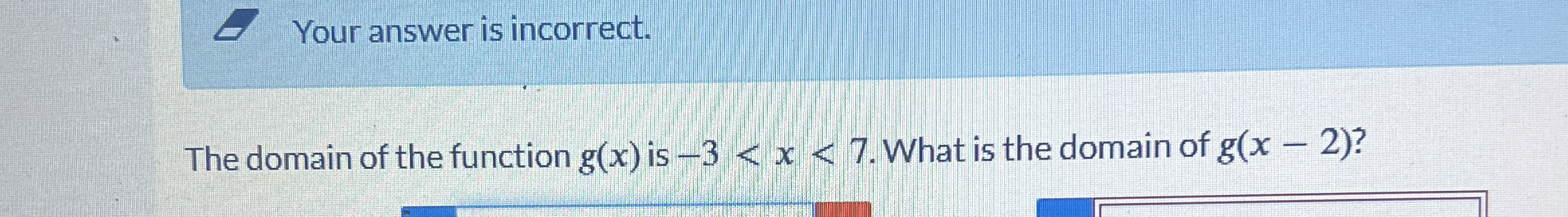 Solved The domain of the function g(x) ﻿is - 3