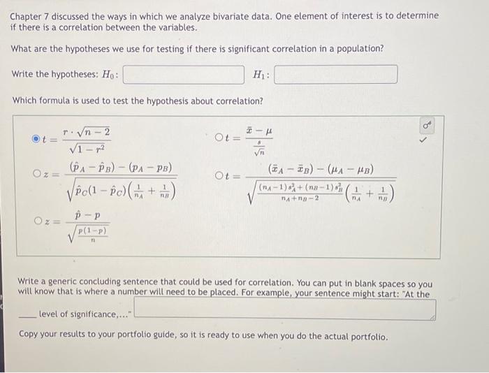 Solved write a hypothesis and level of significance with a | Chegg.com