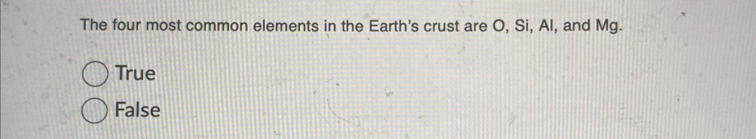 Solved The four most common elements in the Earth's crust | Chegg.com