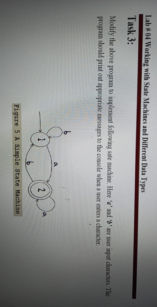 Solved Lab# 04 Working with State Machines and Different | Chegg.com