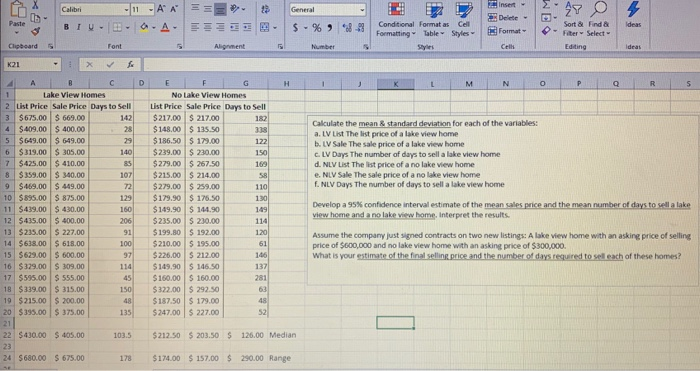 Solved Calibri 11AA > General Conditional format asce | Chegg.com