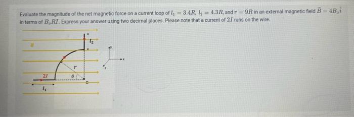 Solved = 9R in an external magnetic field B = 4B, Evaluate | Chegg.com