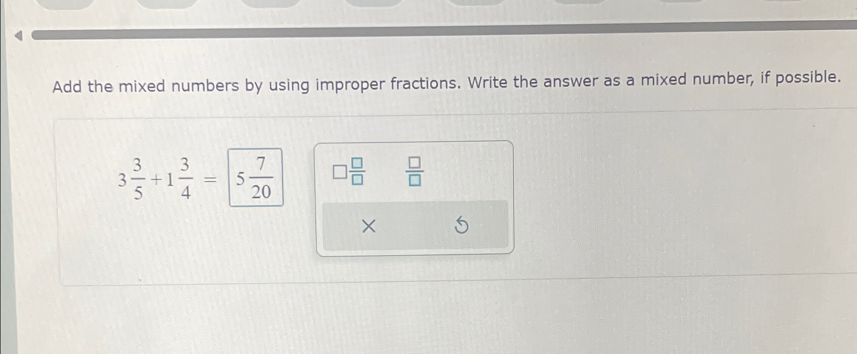 Solved Add the mixed numbers by using improper fractions. | Chegg.com