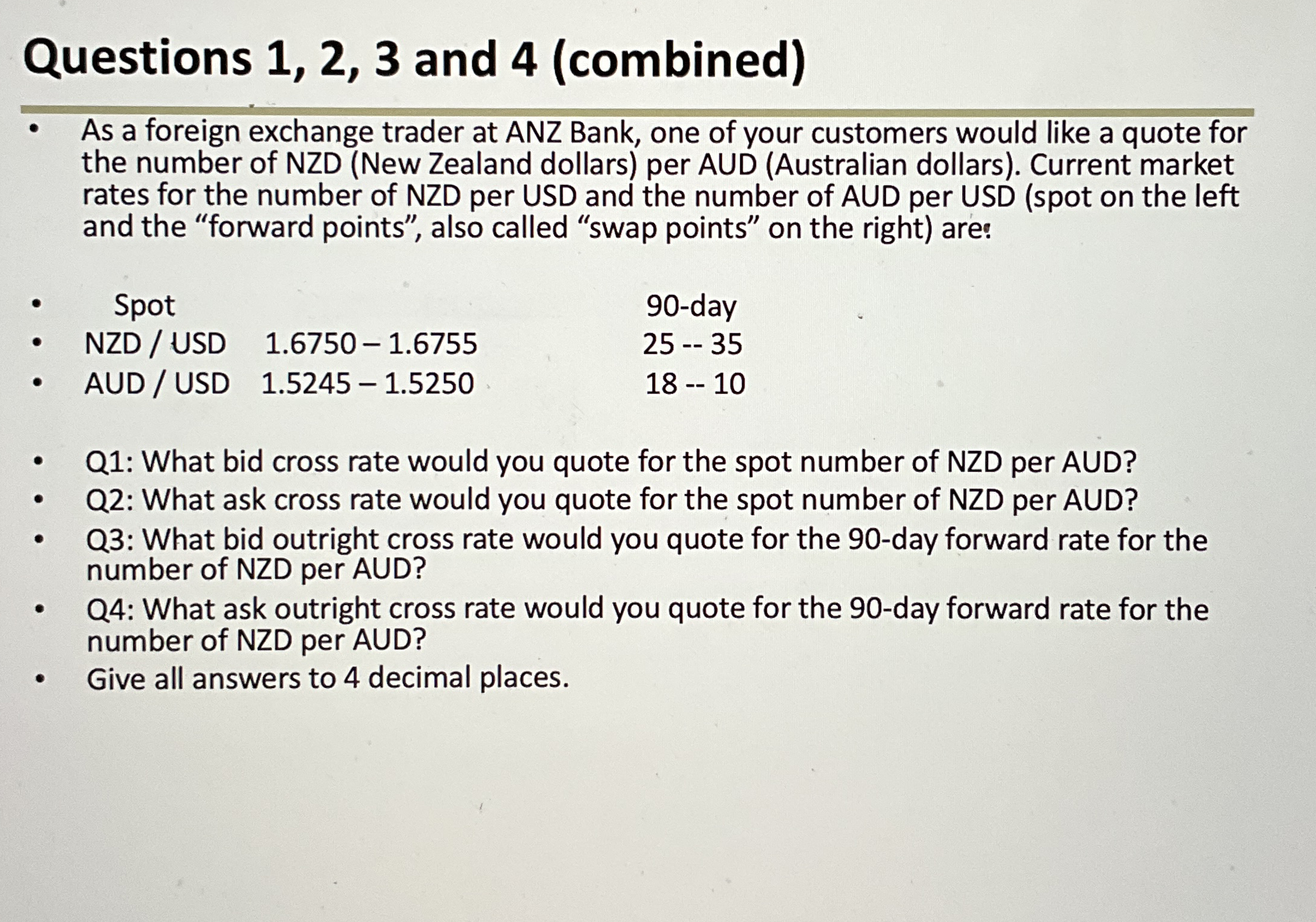 Solved Questions 1, 2, 3 ﻿and 4 (combined)As a foreign | Chegg.com