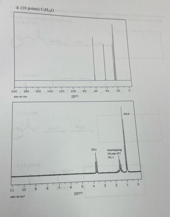 Solved d. (10 points C3H12O | Chegg.com