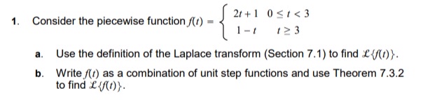 Solved Consider the piecewise function | Chegg.com