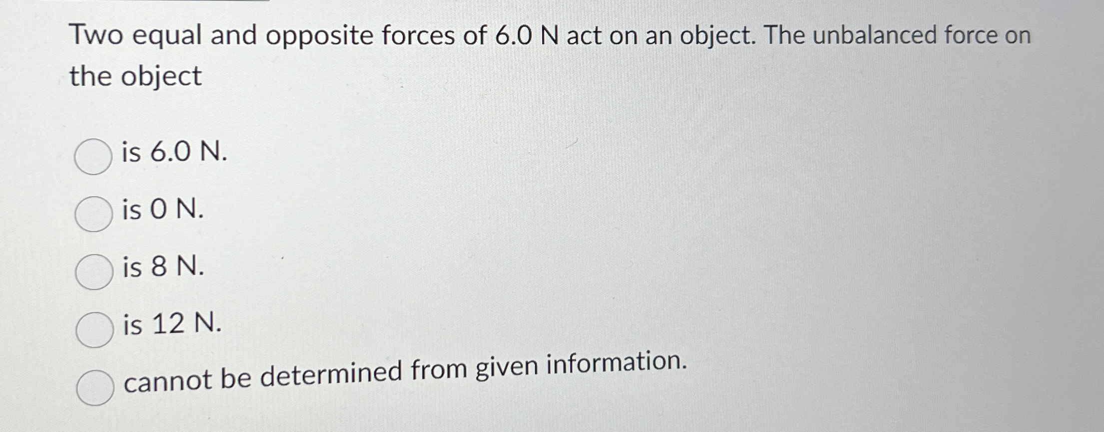 Solved Two equal and opposite forces of 6.0N ﻿act on an | Chegg.com