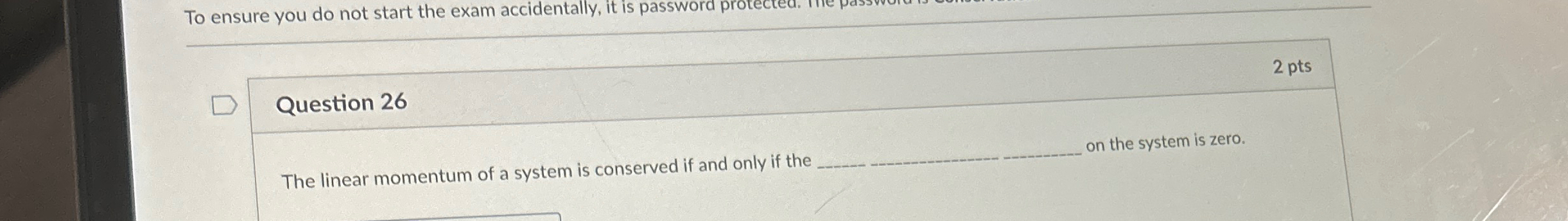 Solved Question 262 ﻿ptsThe linear momentum of a system is | Chegg.com