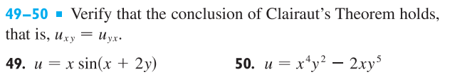 Solved 49-50 = ﻿Verify that the conclusion of Clairaut's | Chegg.com