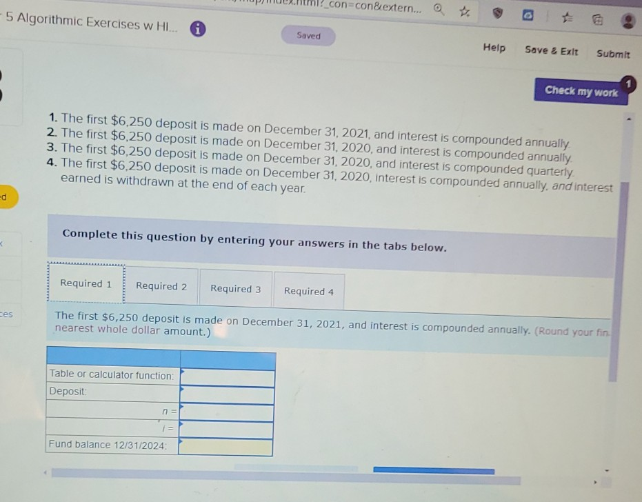 12 Chapter 5 Algorithmic Exercises w HL... Saved Help | Chegg.com
