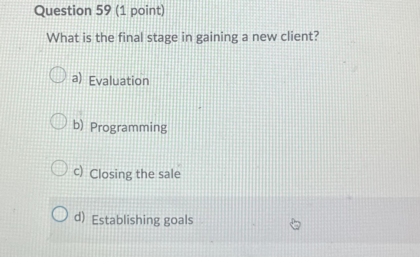 Solved Question 59 (1 ﻿point)What is the final stage in | Chegg.com