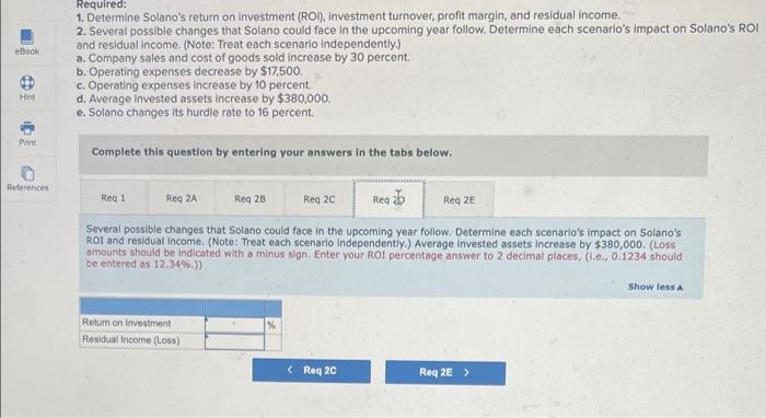 Solved E10-6 (Algo) Calculating Return on Investment, | Chegg.com