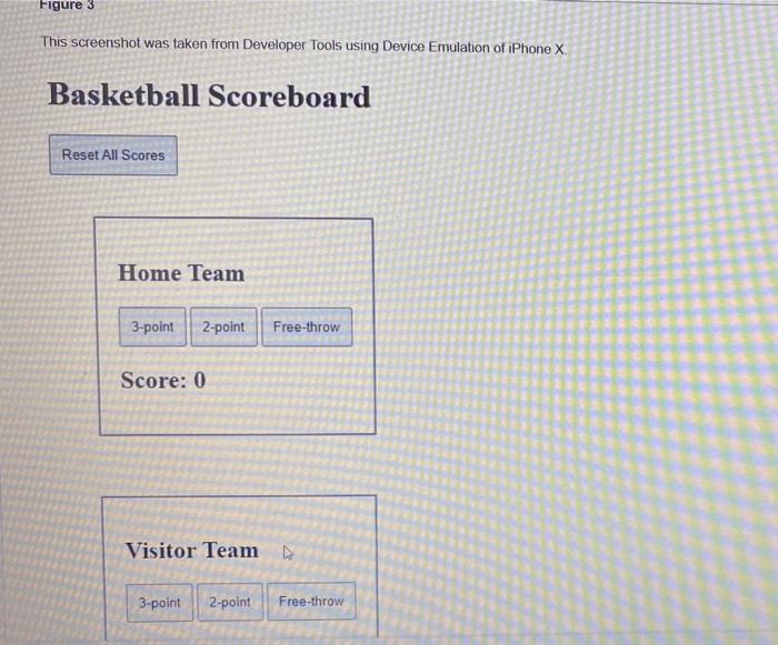 Solved Create a Javascript based application of scoreboard | Chegg.com