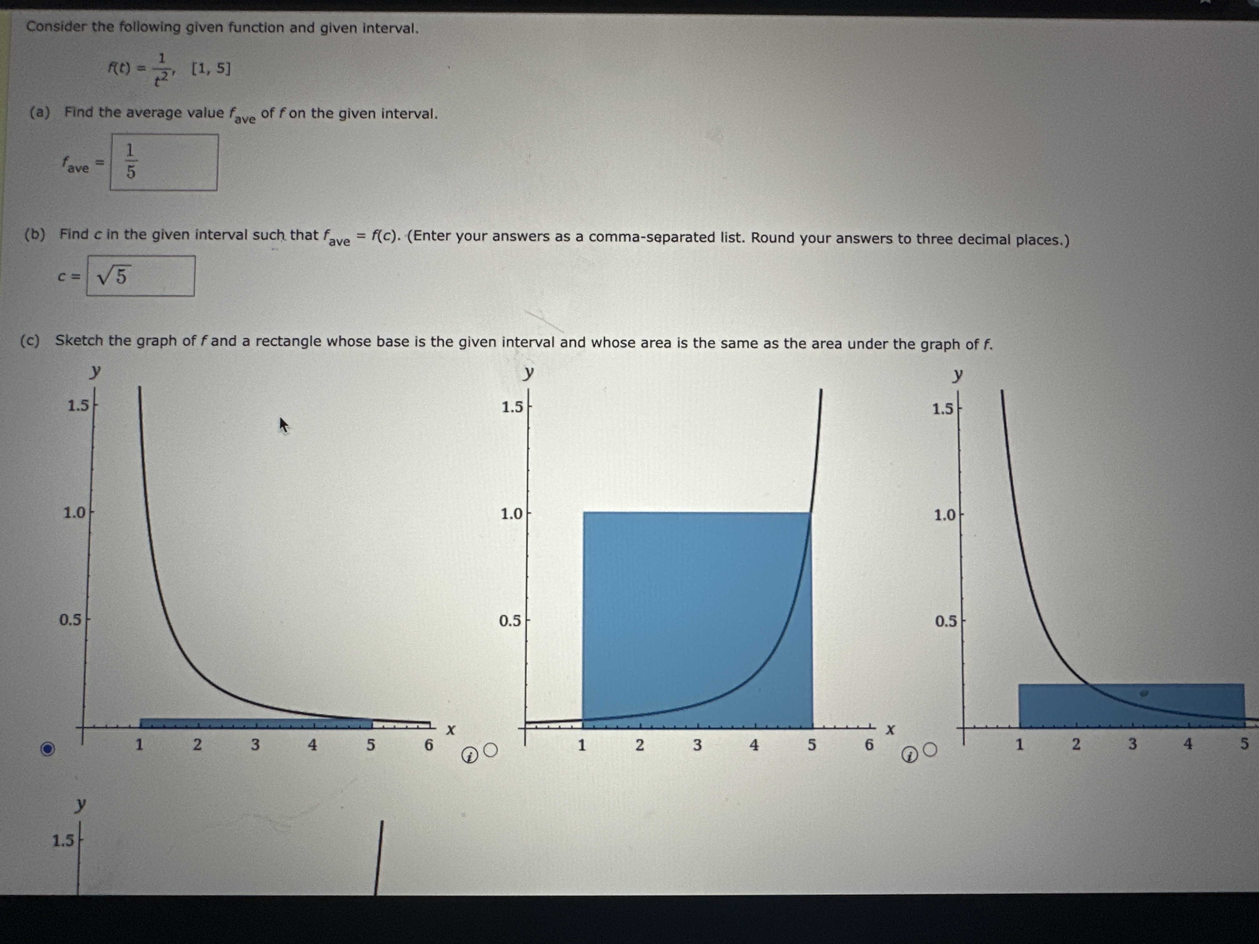 Solved (c) ﻿Sketch the graph of f ﻿and a rectangle whose | Chegg.com
