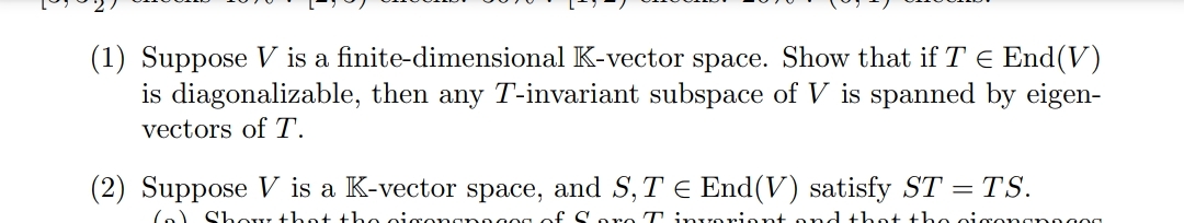 Solved Suppose V ﻿is a finite-dimensional K-vector space. | Chegg.com